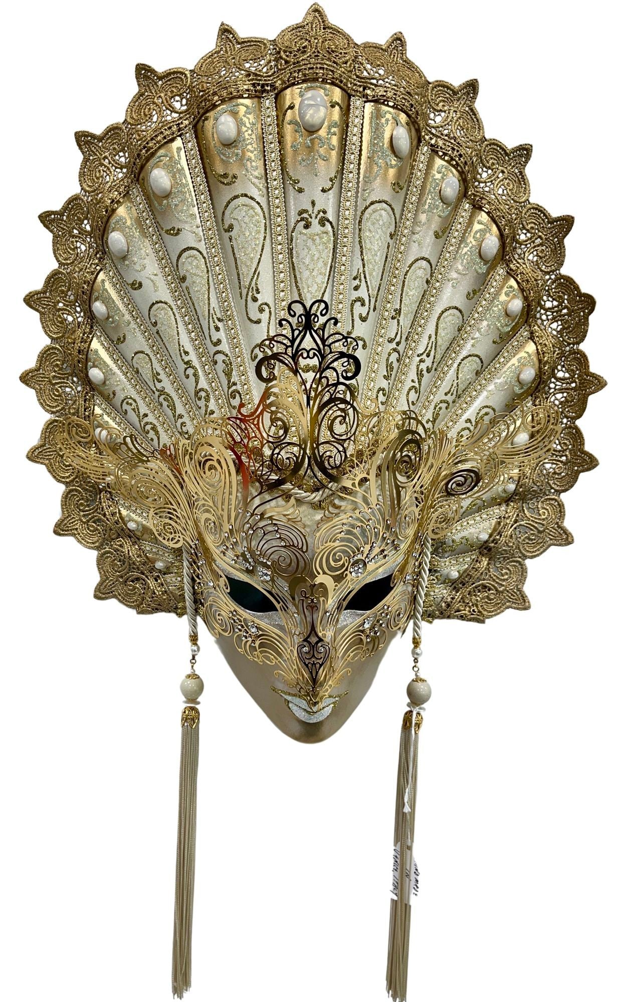 Gold Deluxe Fan Mask – Casanova Art and Fashion