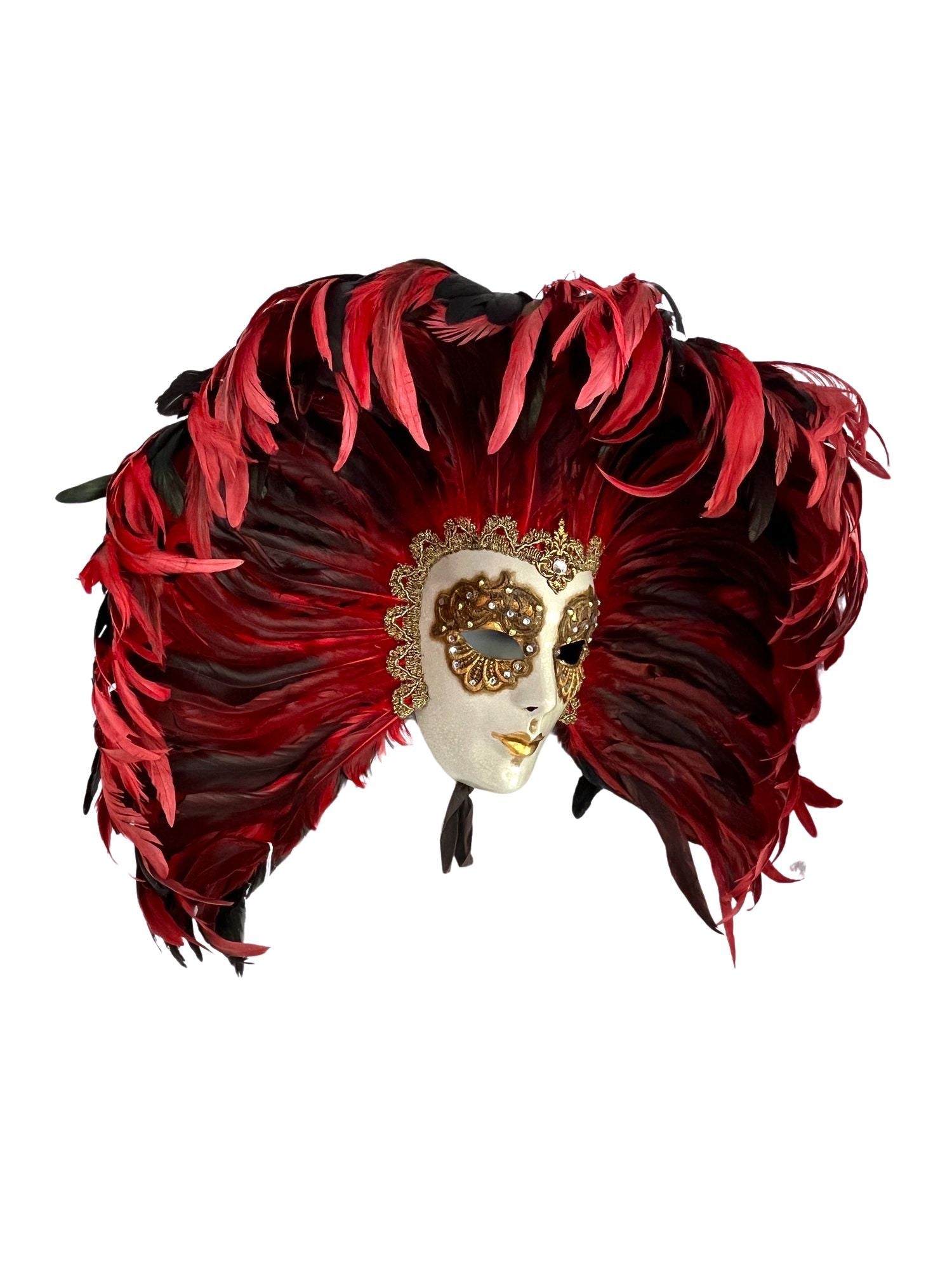 Deluxe Full Face Feather Mask – Casanova Art and Fashion